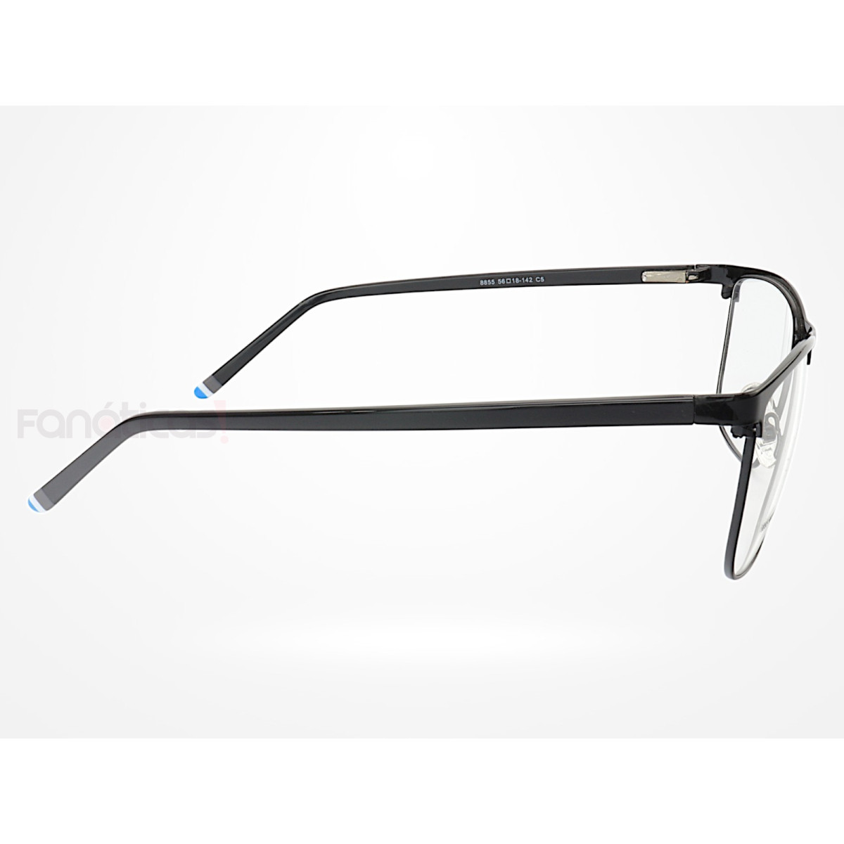 Armação de Óculos 8855 Quadrado Preto Azul